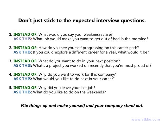 Interview questions you should & shouldn't ask