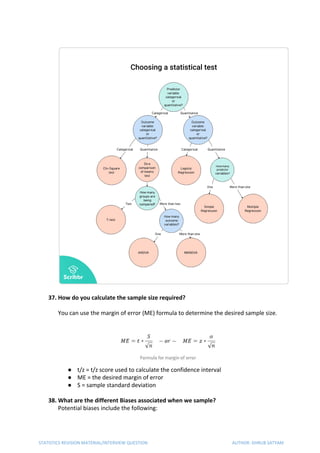 Data Science interview questions of Statistics | PDF