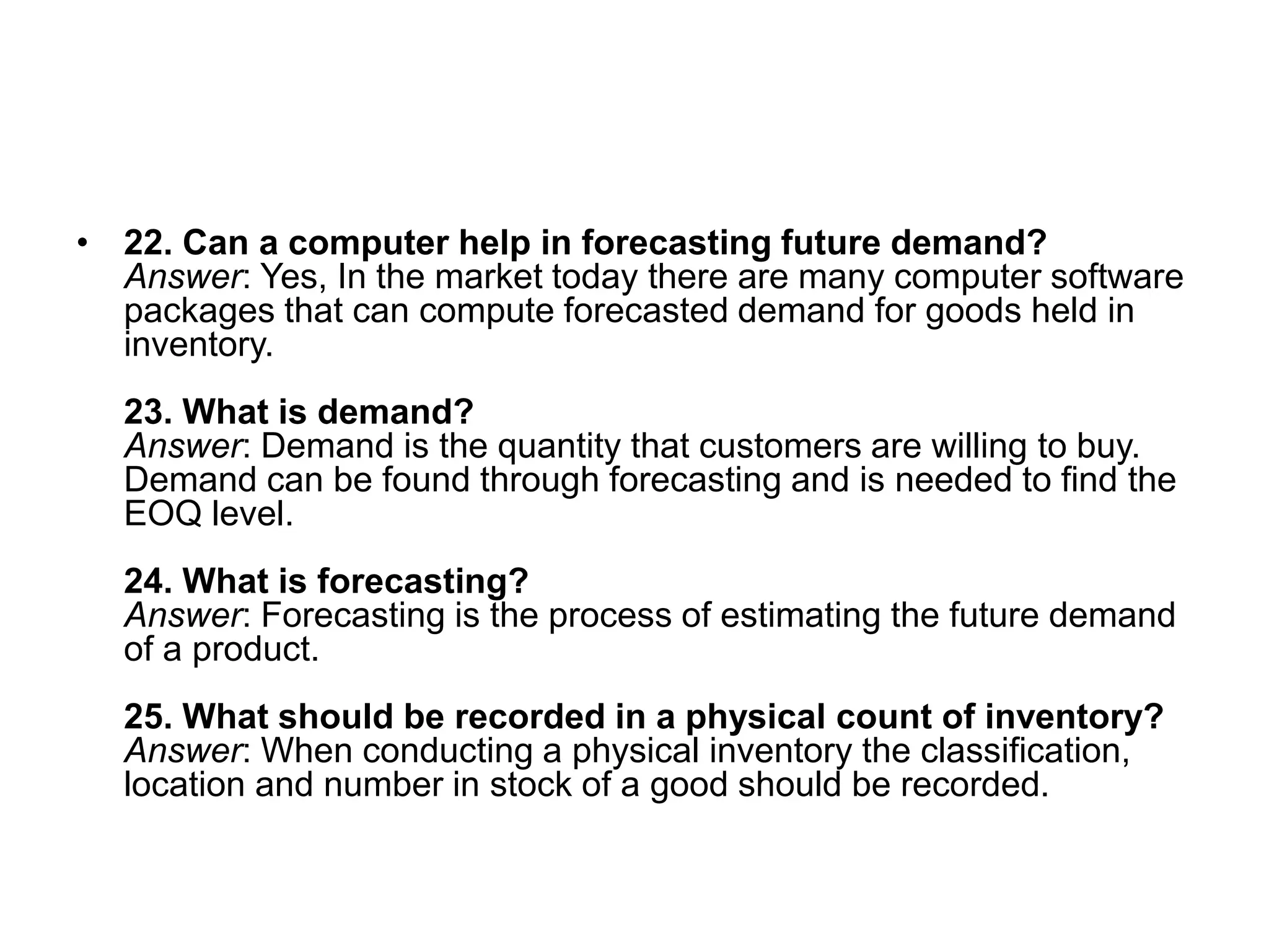 Interview questions answers inventory management | PPTX
