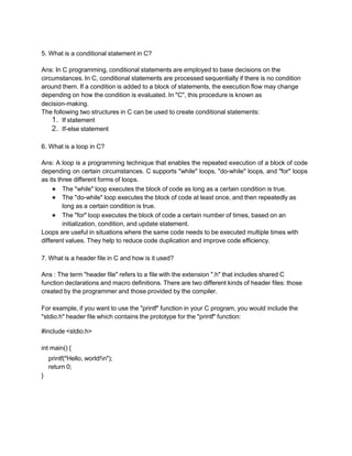 Interview Questions For C Language .pptx | Programming Languages ...