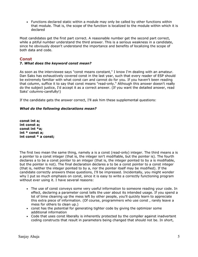 Interview questions_mod.pdf | Programming Languages | Computing