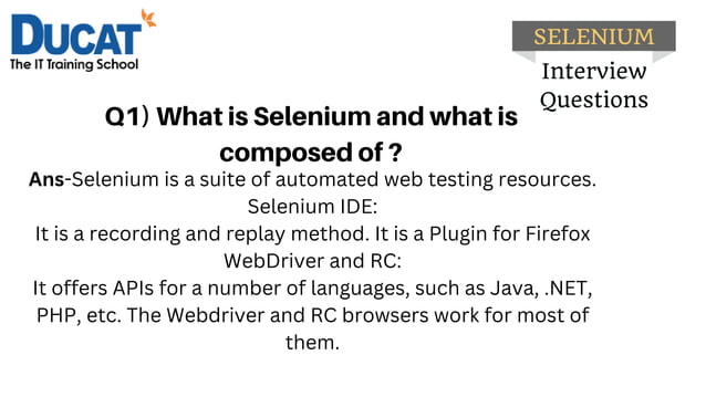 Interview Questions of Python Selenium | PPT | Free Download