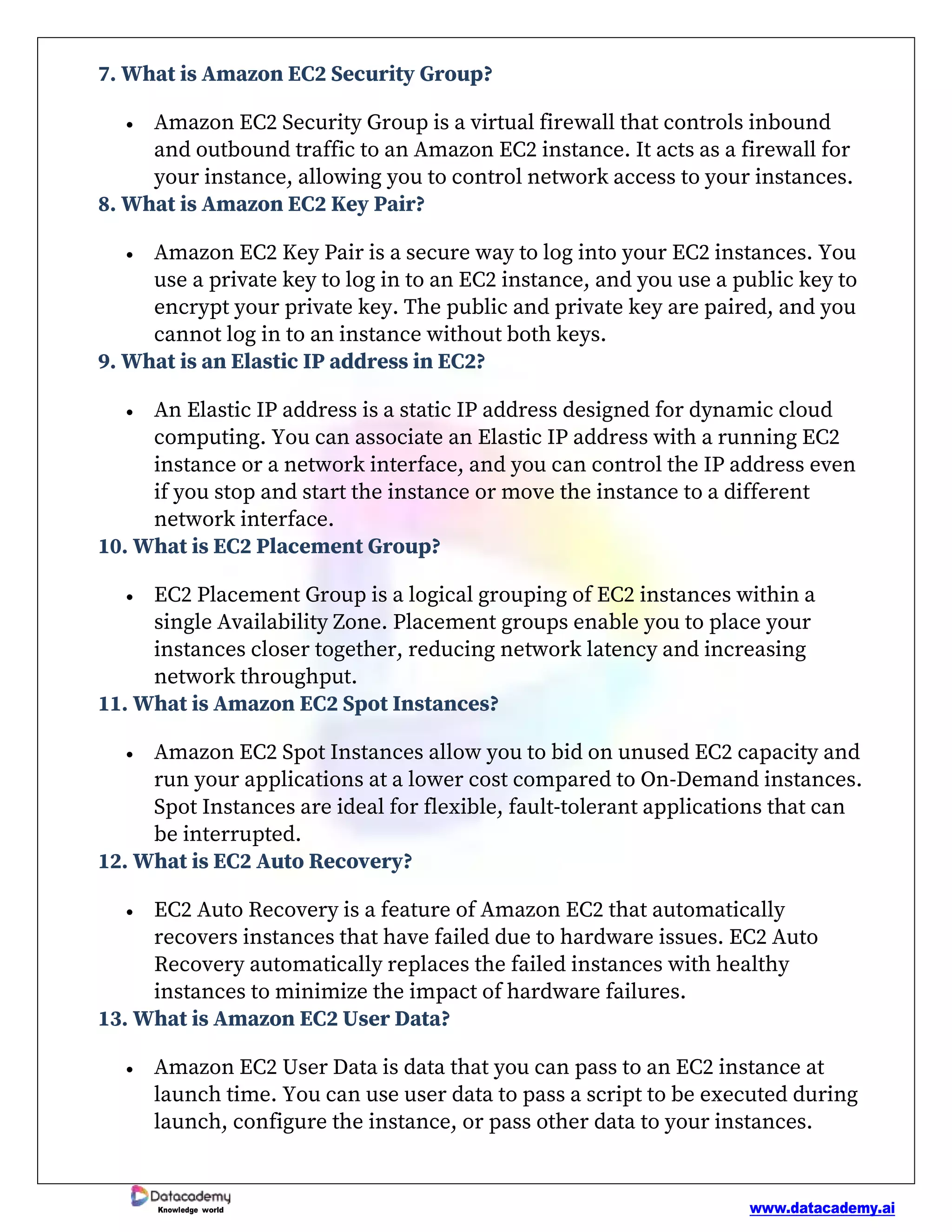 Interview Questions on AWS Elastic Compute Cloud (EC2).pdf