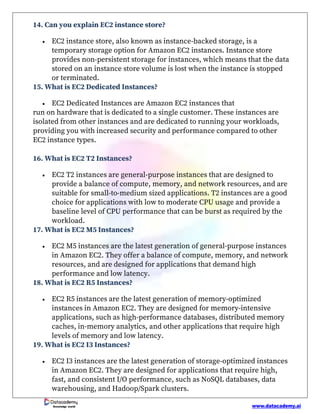 Interview Questions on AWS Elastic Compute Cloud (EC2).pdf | Cloud Computing | Internet