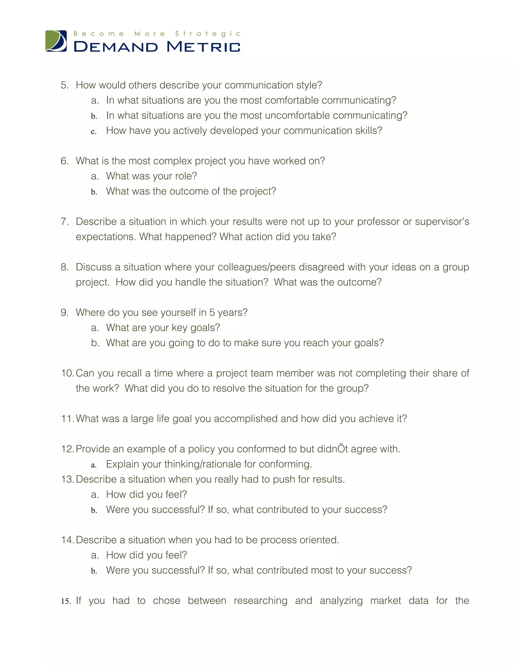 Interview Questions Tool | DOC