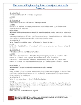 Interview questions with answers on mechanical design | DOCX