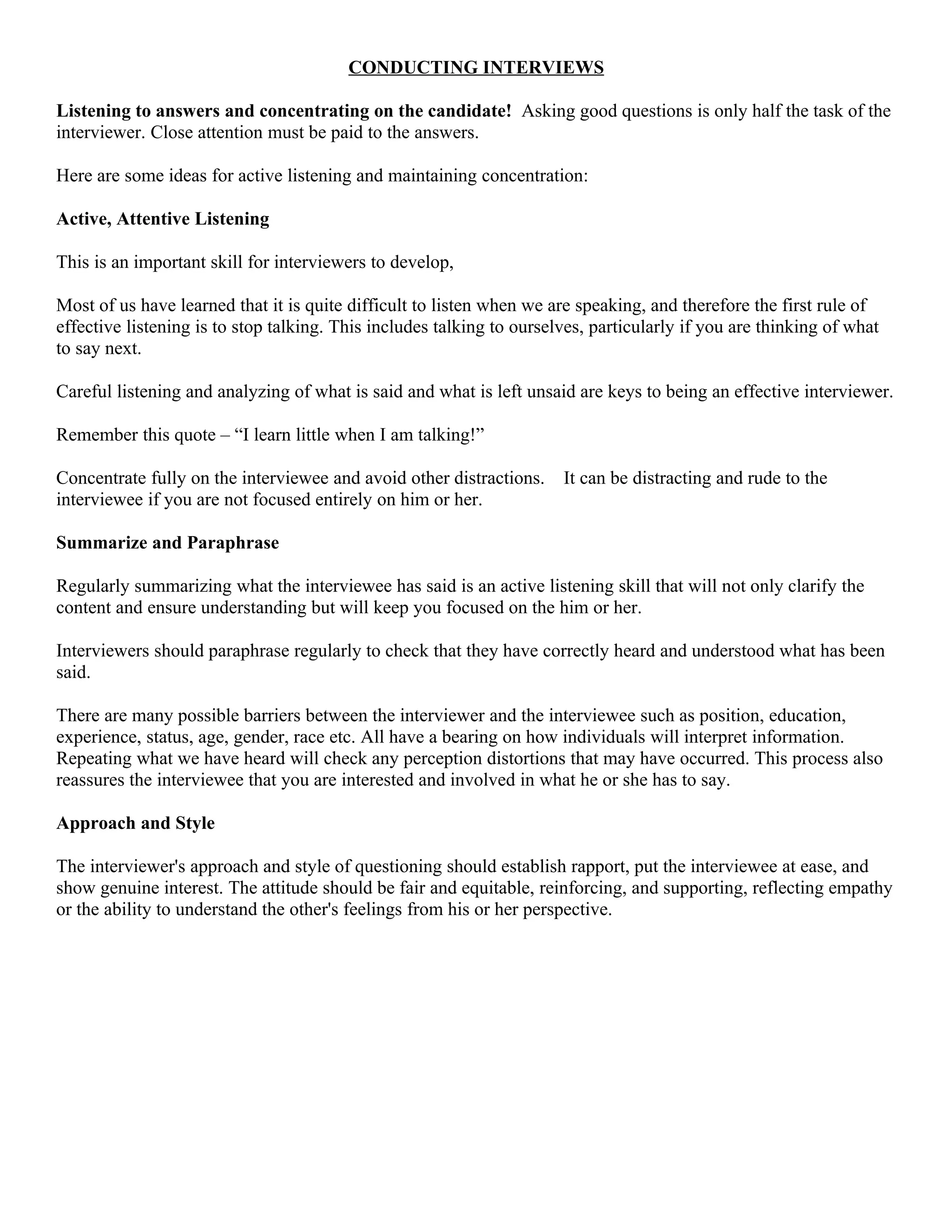 Interview question types | PDF