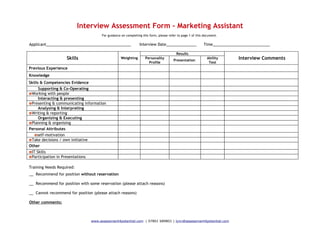 Interview record form | DOC