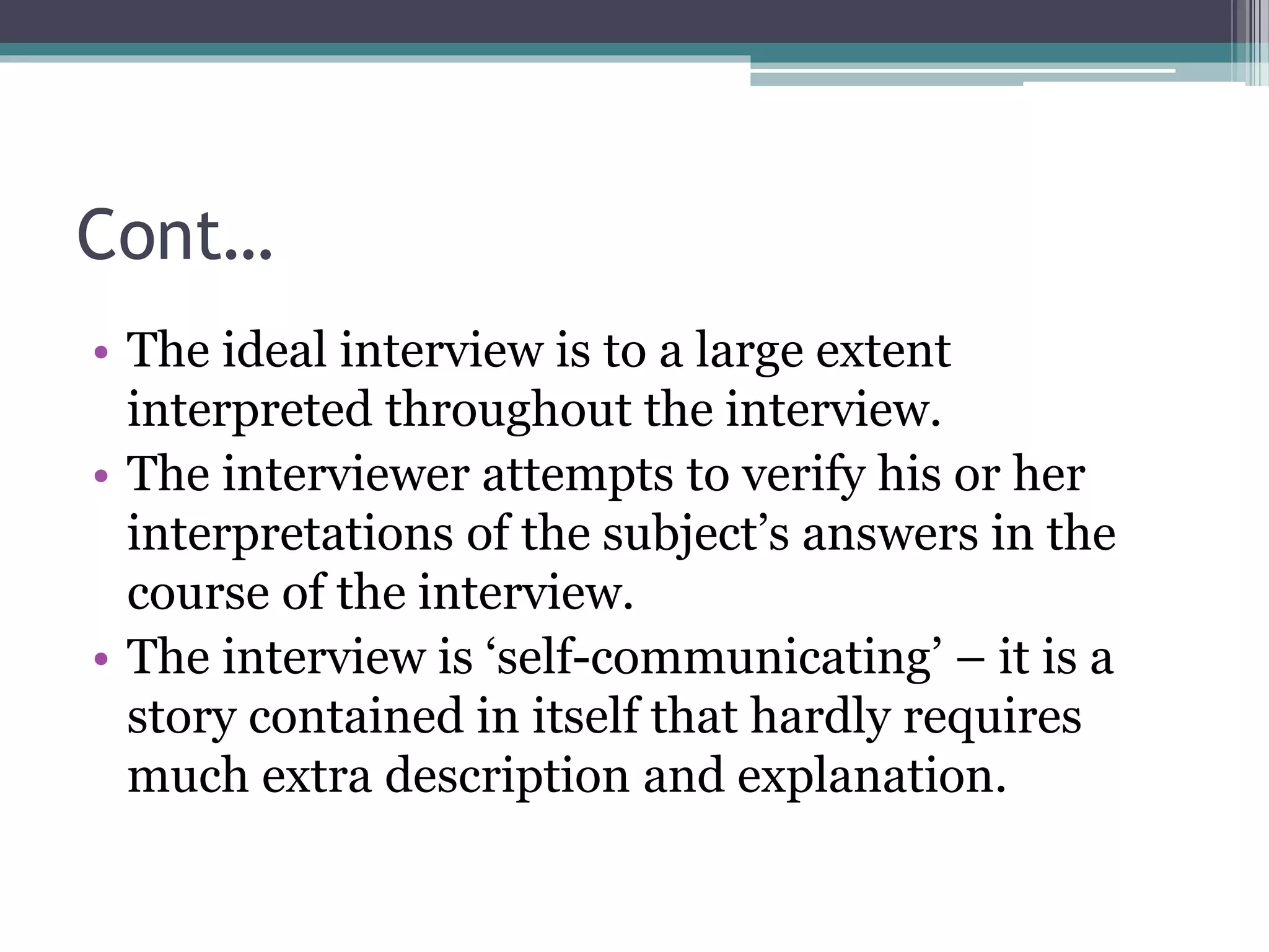 Interview research method in qualitative research methods | PPT