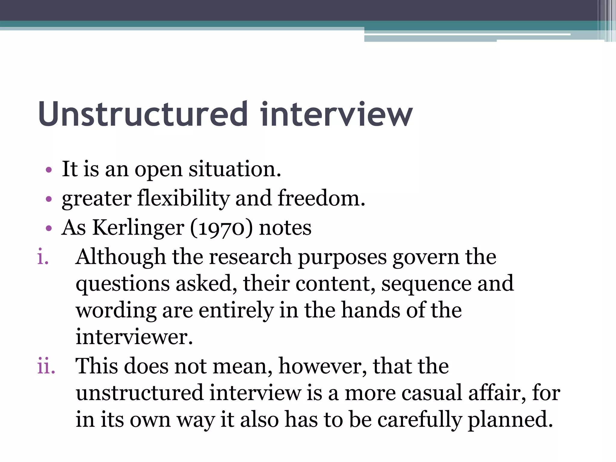 Interview research method in qualitative research methods | PPTX