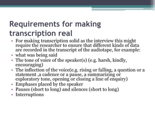 Interview research method in qualitative research methods | PPTX