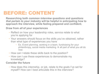 Preparing for the Interview | PPTX