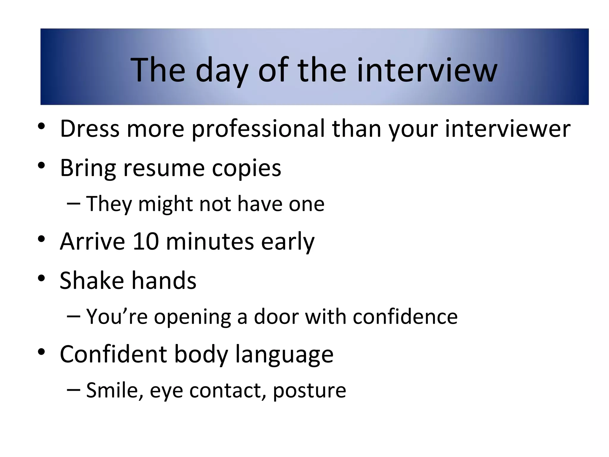 Interviews for students | PPT