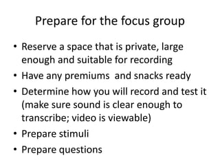Interviews and focus groups | PPTX