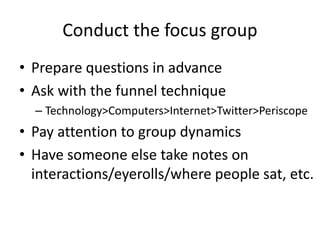 Interviews and focus groups | PPTX
