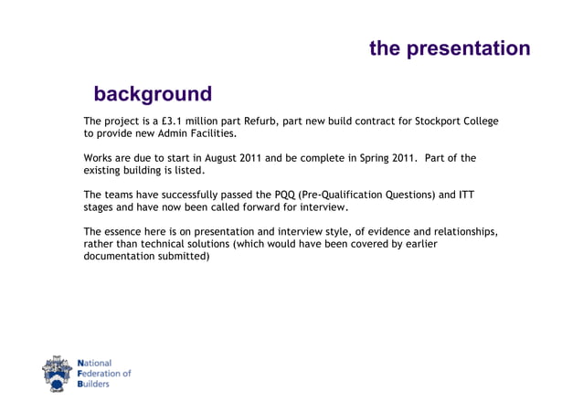 Bid presentation workshop slides | PDF | Resume Writing and Advice ...