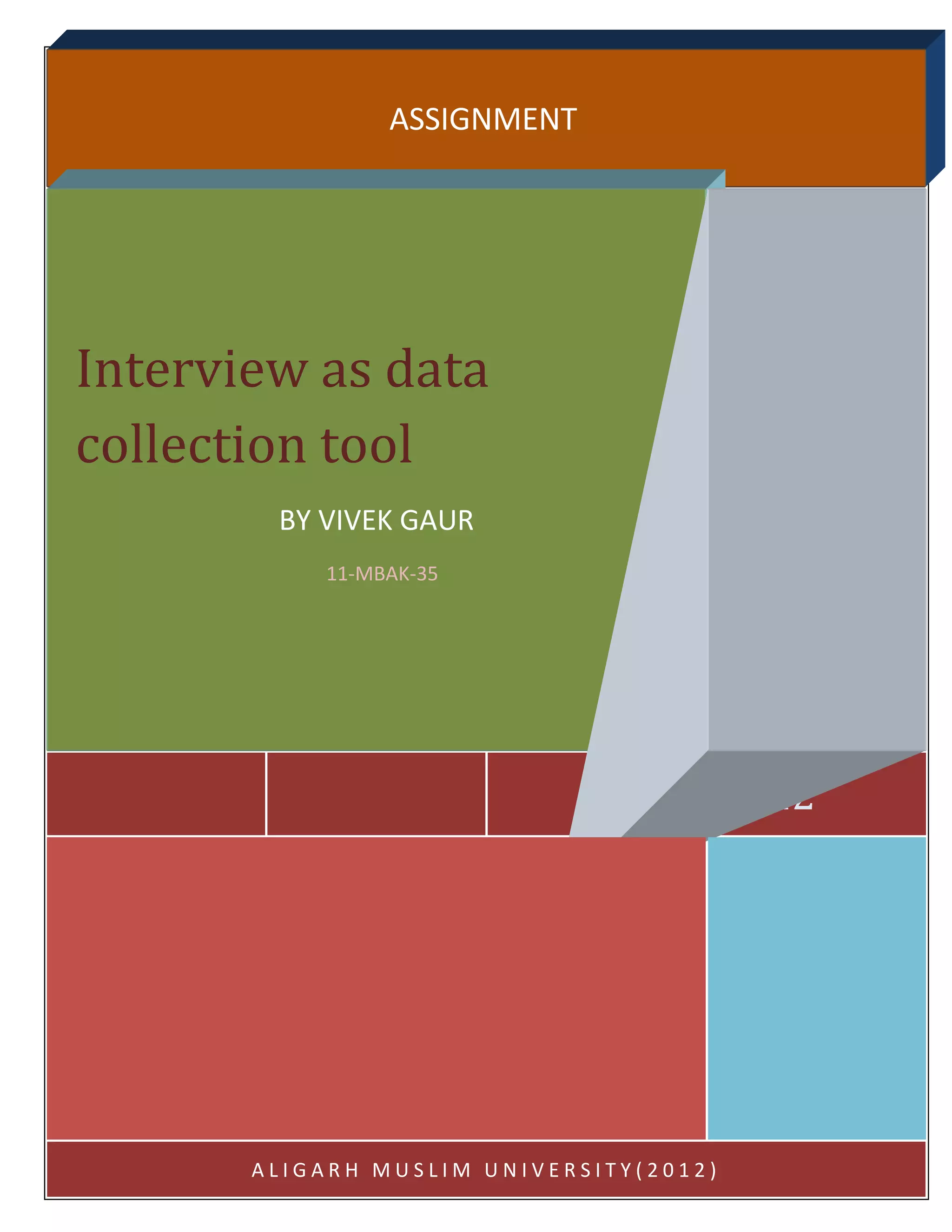 Interviews as data collection tool final | PDF