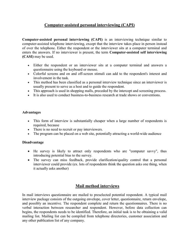 Interviews as data collection tool final | PDF