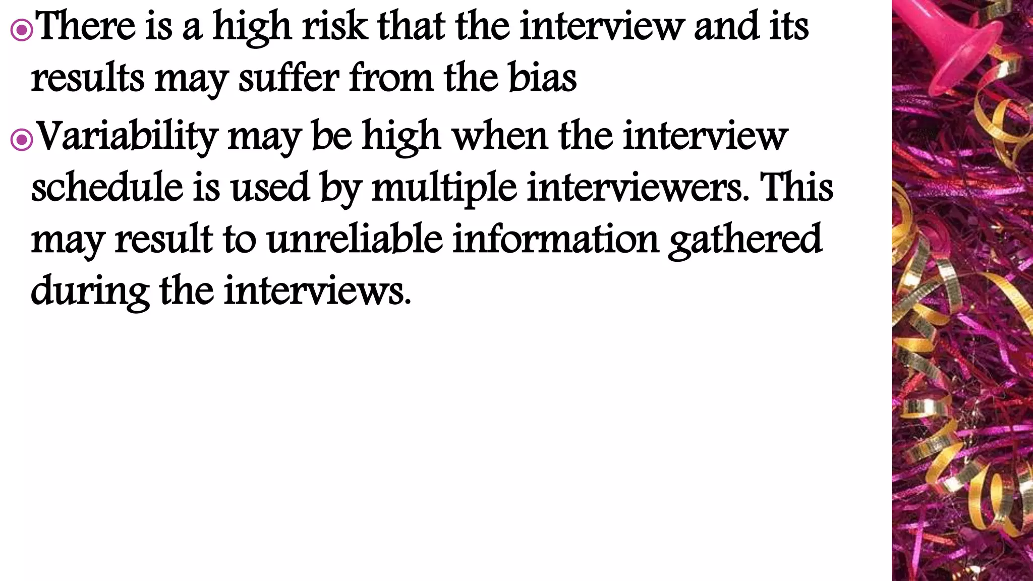 Interview schedule -shani_ppt | PPTX