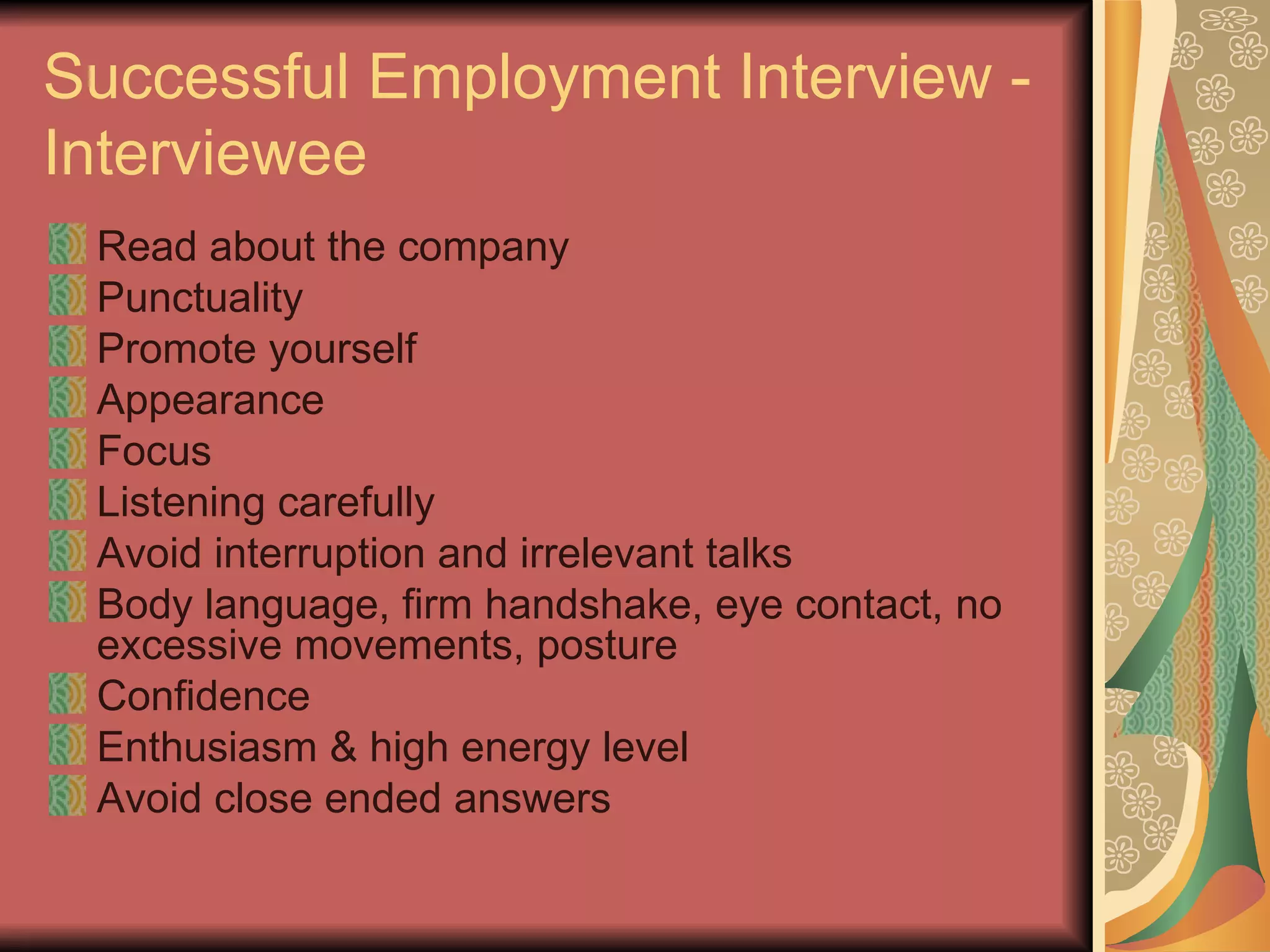 Interviews & cv tips | PPT
