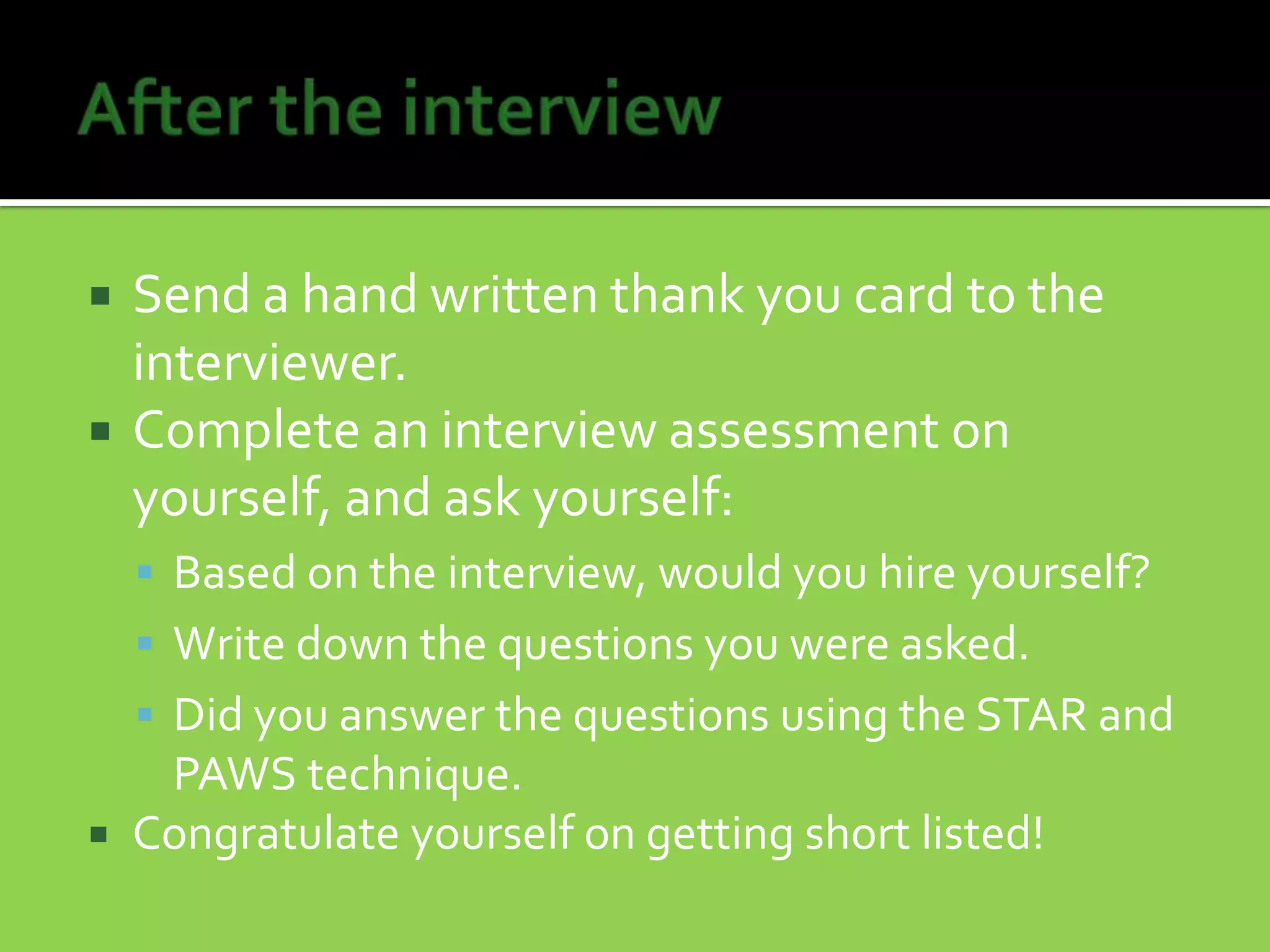 Interview skills | PPTX | Resume Writing and Advice | Job Search