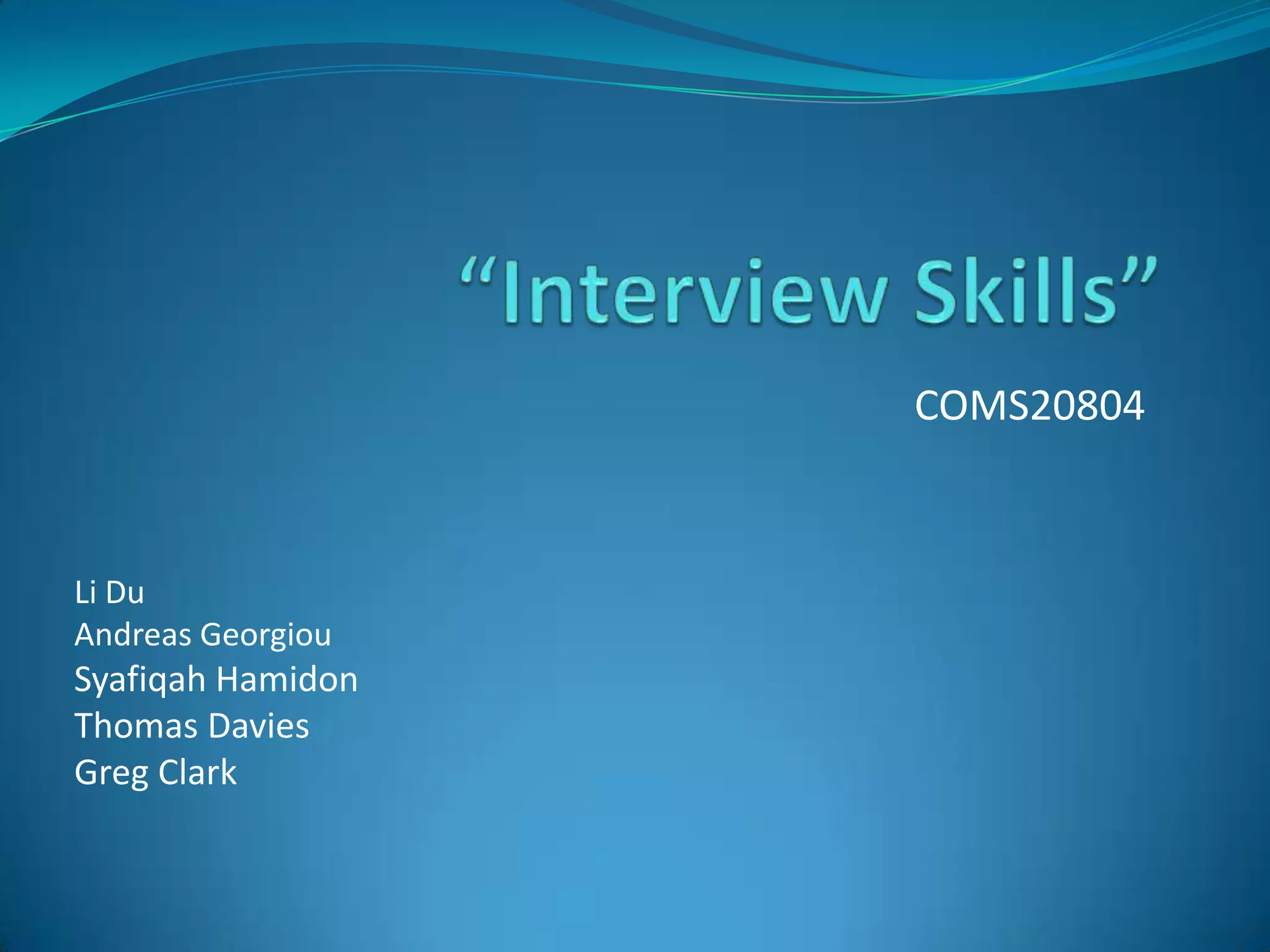 Interview skills | PPT