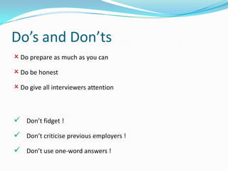 Interview skills | PPTX