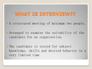 Interview skills | PPT