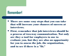 Interview skills | PPT
