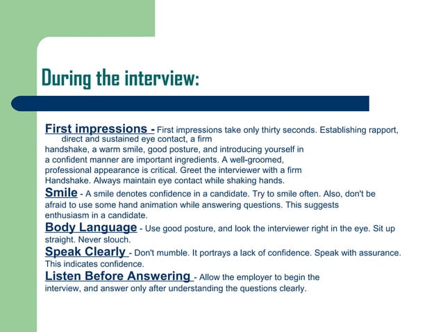 Interview skills | PPT