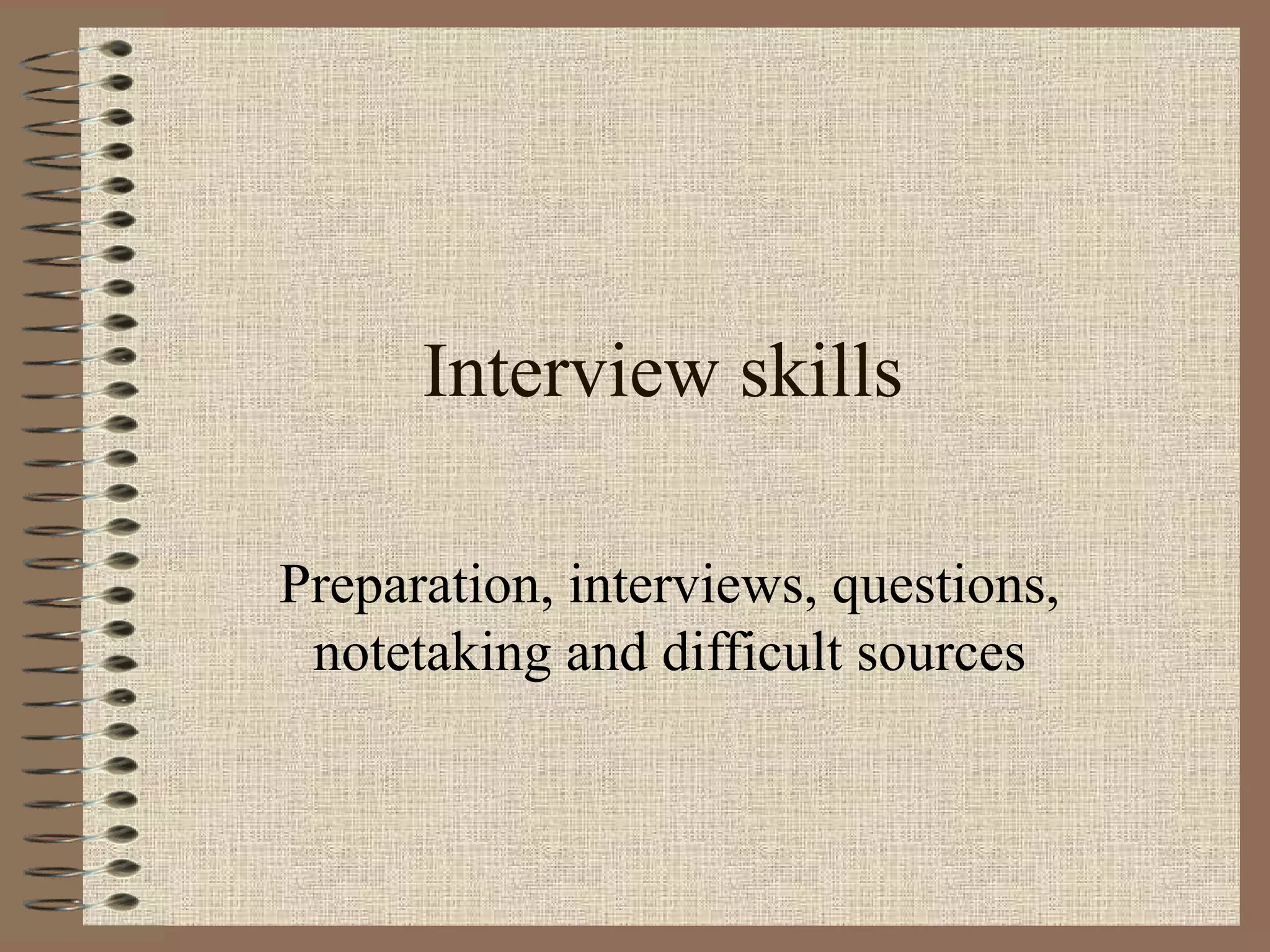 Interview skills | PPT