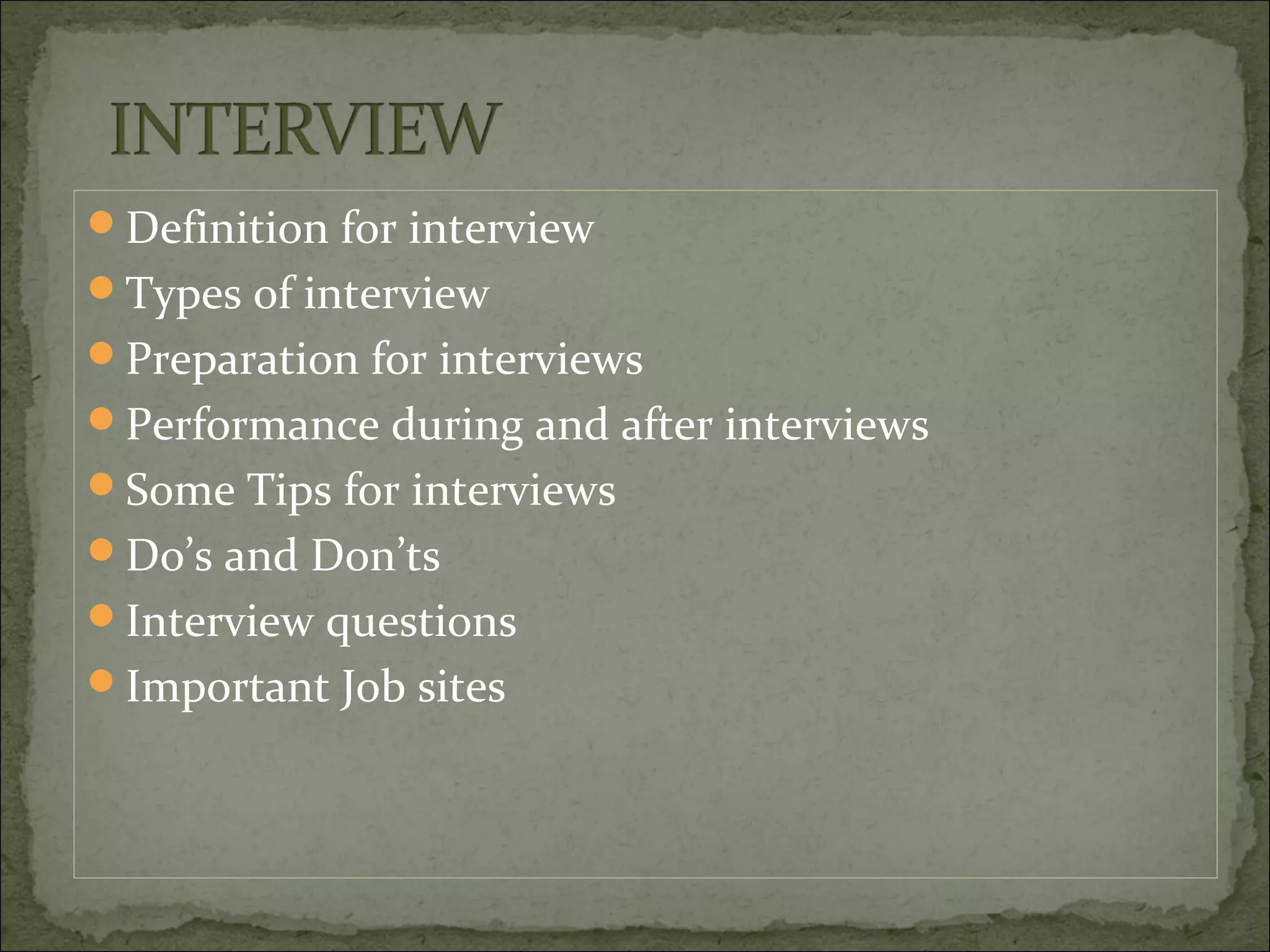 Interview skills | PPT