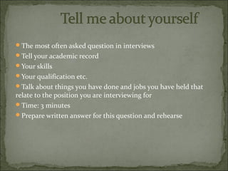 Interview skills | PPT