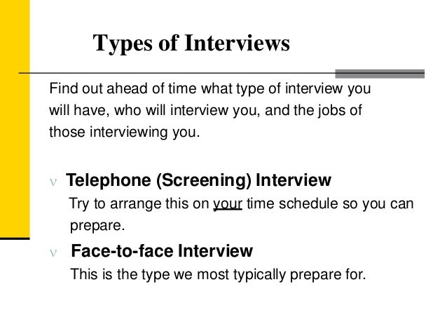 Interview techniques