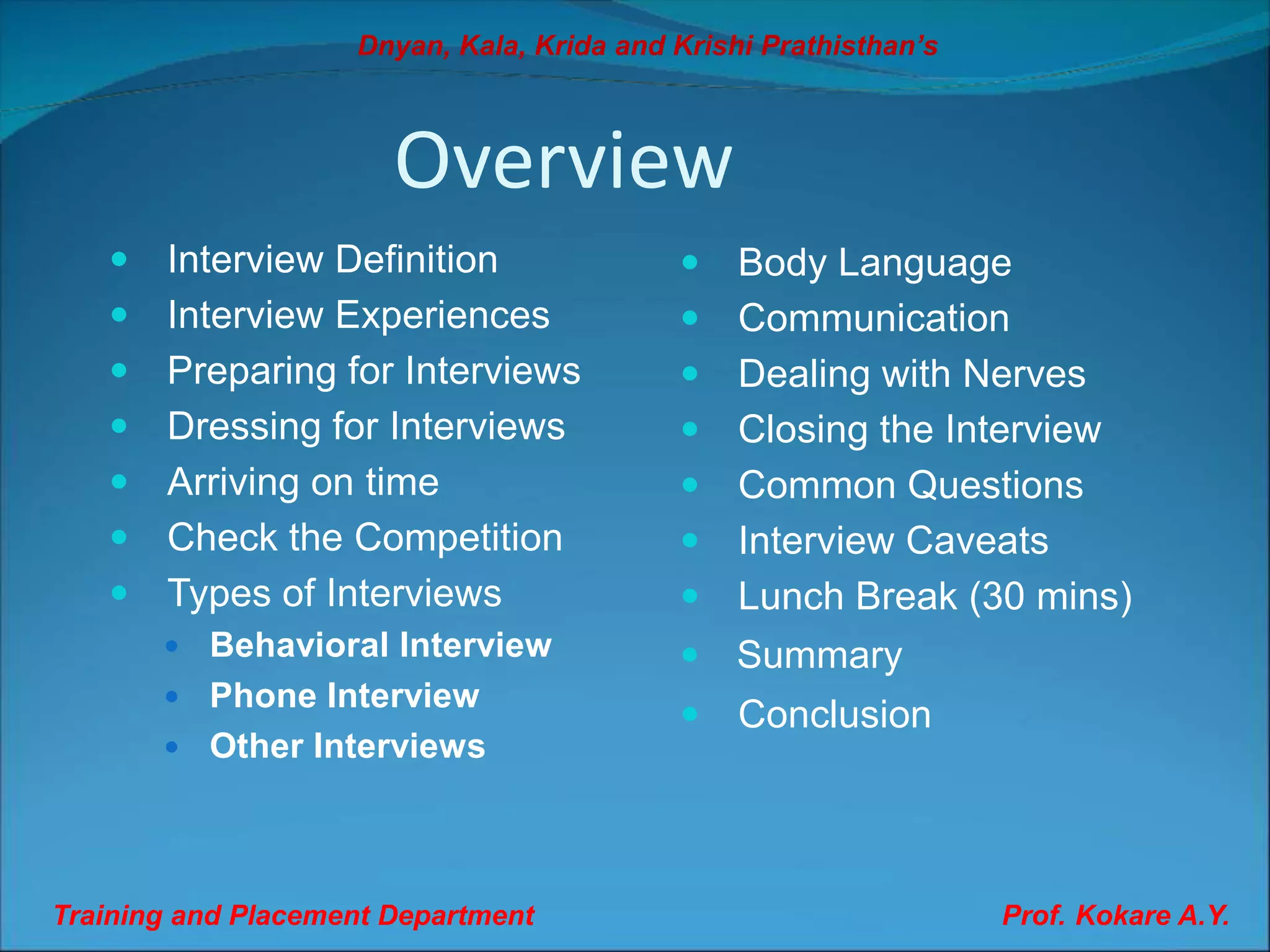Interview skills | PPTX