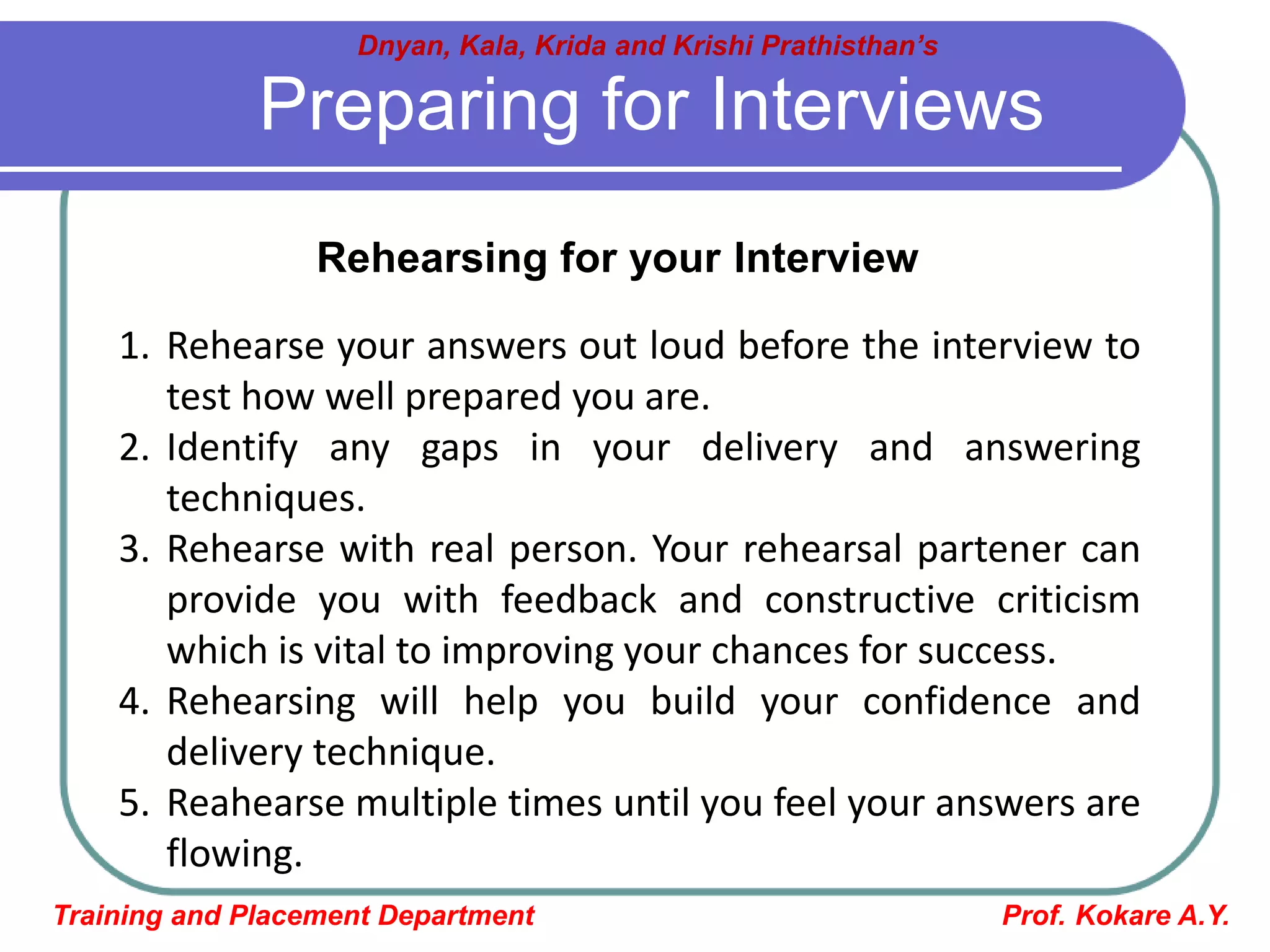 Interview skills | PPTX