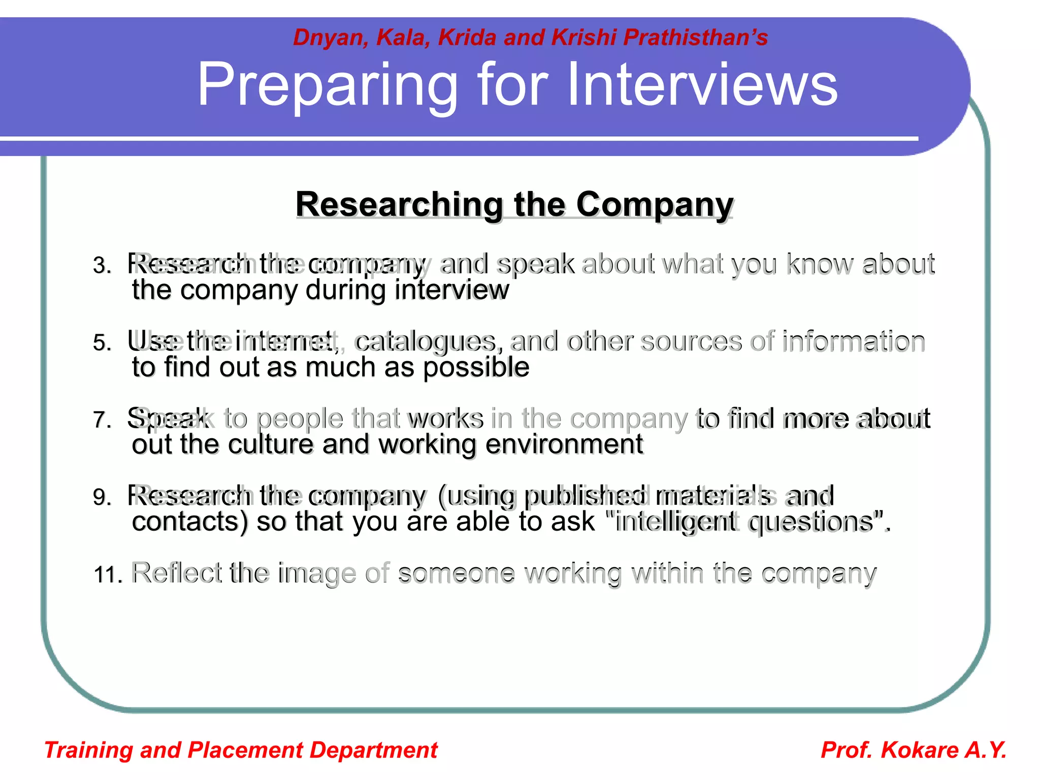 Interview skills | PPTX