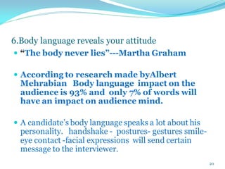 R.Manjula---Interview skills | PDF | Resume Writing and Advice | Job Search