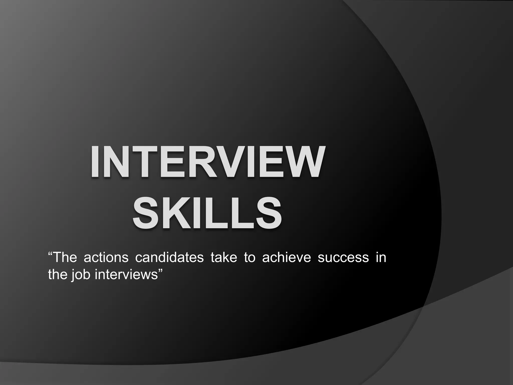 Interview skills | PPT