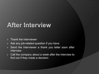 Interview skills | PPT