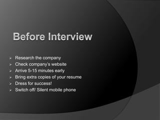 Interview skills | PPT
