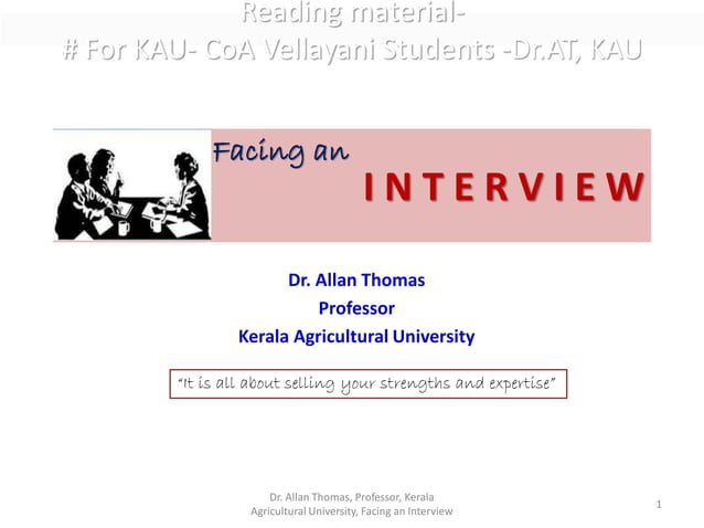 Interview Skills-Dr.Allan Thomas-Kerala-KAU.pdf