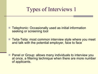 Interview skills 1 | PPT