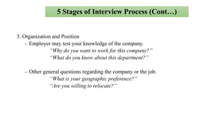interview skills (class).pptx | Resume Writing and Advice | Job Search