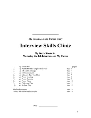 Job Interview Skills Work Book | PDF