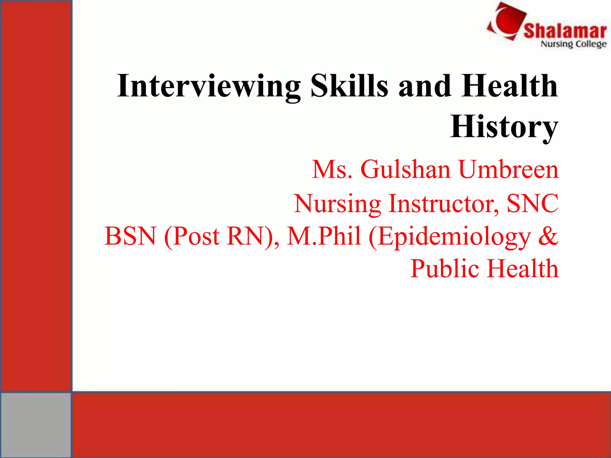 Interview skills & History | PPT