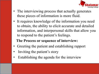 Interviewing skills & Health History | PPT
