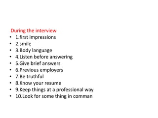 Interview skills ppt presentation at gdc gdk | PPTX
