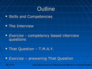 Interview skills presentation | PPT