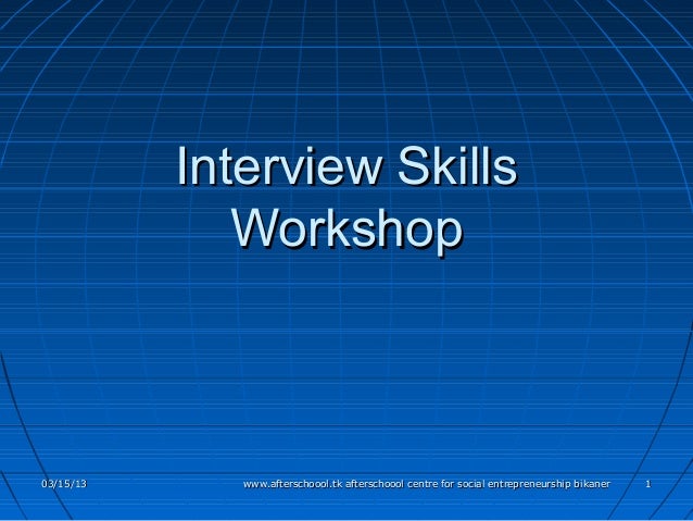 Interview skills presentation